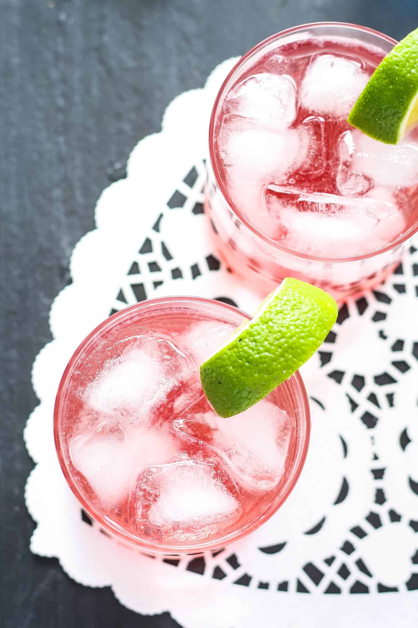 Raspberry Gin Spritzer Cocktail » The Thirsty Feast by honey and birch
