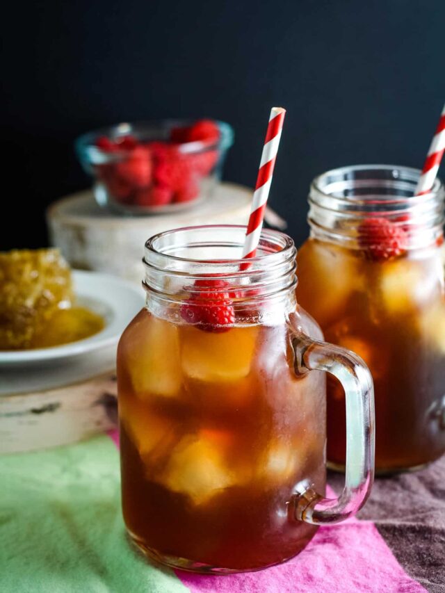 Raspberry Sweet Tea Cocktail » The Thirsty Feast