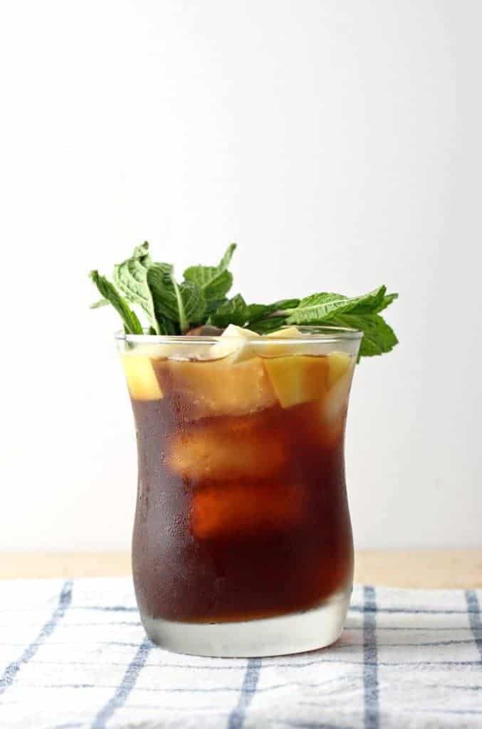 Apple Mint Iced Tea Cocktail - Branca Menta Cocktail Recipe