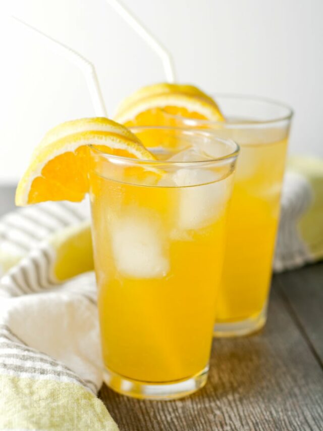 Orange Lemonade with Honey Ginger Simple Syrup » The Thirsty Feast