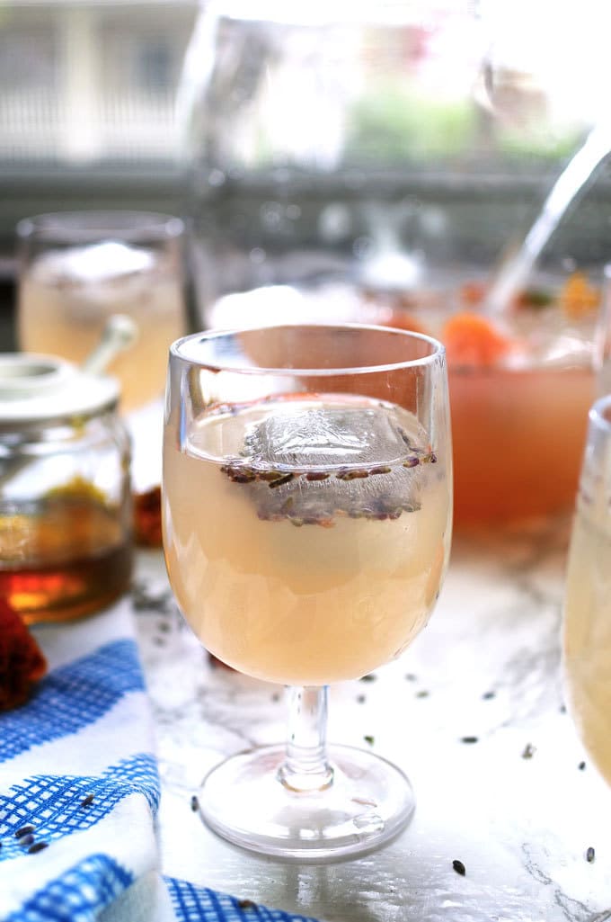 Boozy Honey Lavender Lemonade » The Thirsty Feast by honey and birch