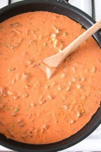 Country Style Rigatoni with Italian Sausage and Peas