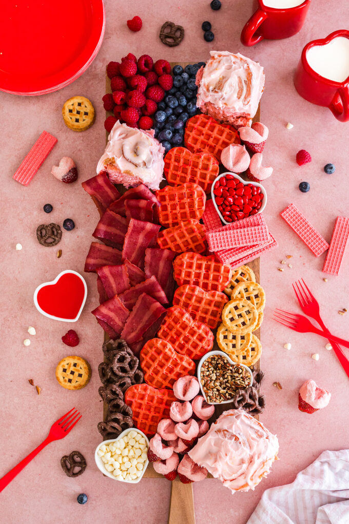 Valentine's Day Breakfast Charcuterie Board